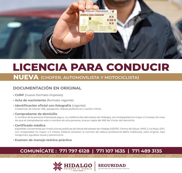 Documentación para obtener la licencia de conducir - agendahidalguense ...