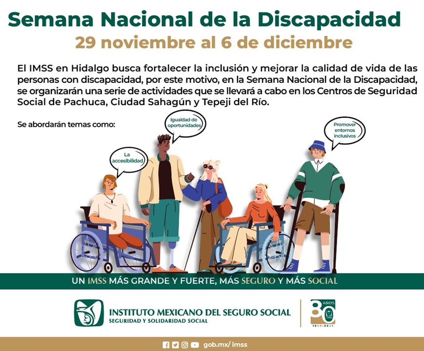 Promueve IMSS Hidalgo inclusión en Semana Nacional de la Discapacidad ...