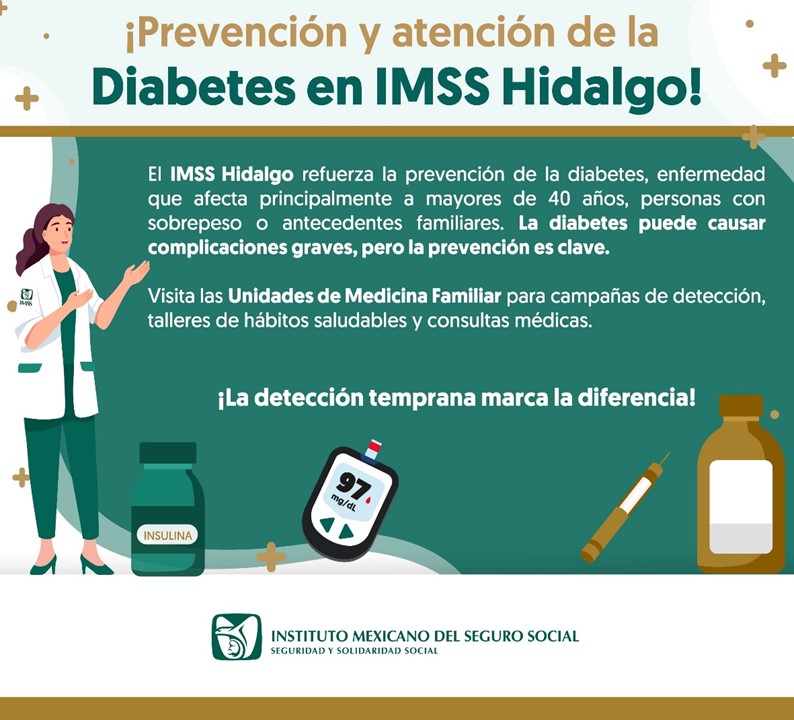 Refuerza IMSS Hidalgo prevención y atención a diabetes ...