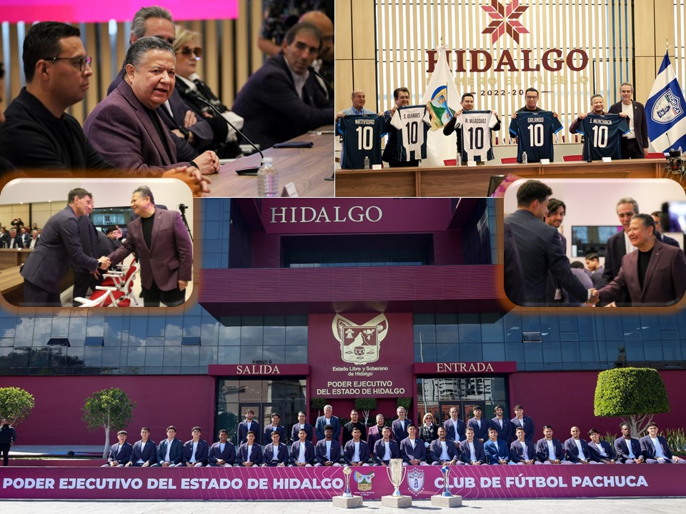 Tuzos del Pachuca presentan sus trofeos 2024 al gobernador de Hidalgo ...