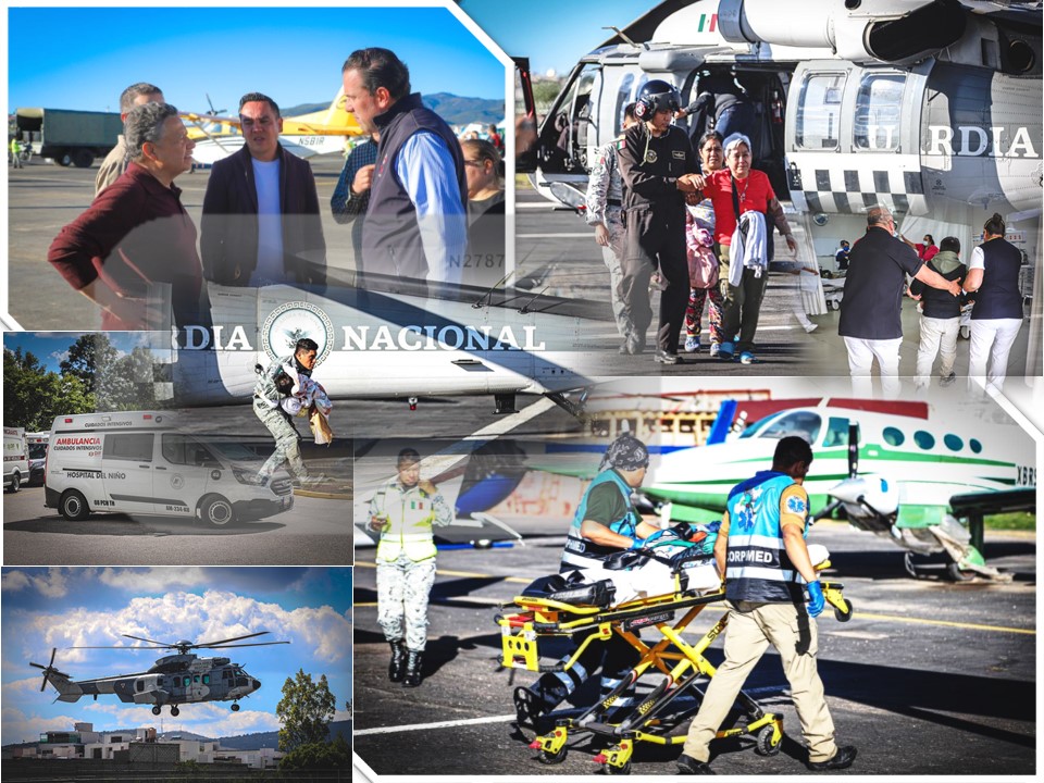 Trasladan vía aérea, a cuatro menores de edad al Hospital del Niño DIF ...